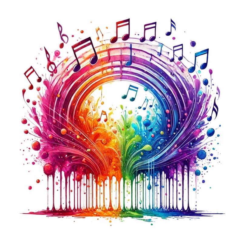 Music Note Clipart, Harmonious Music Note, Clipart Bundle, Musical Art ...