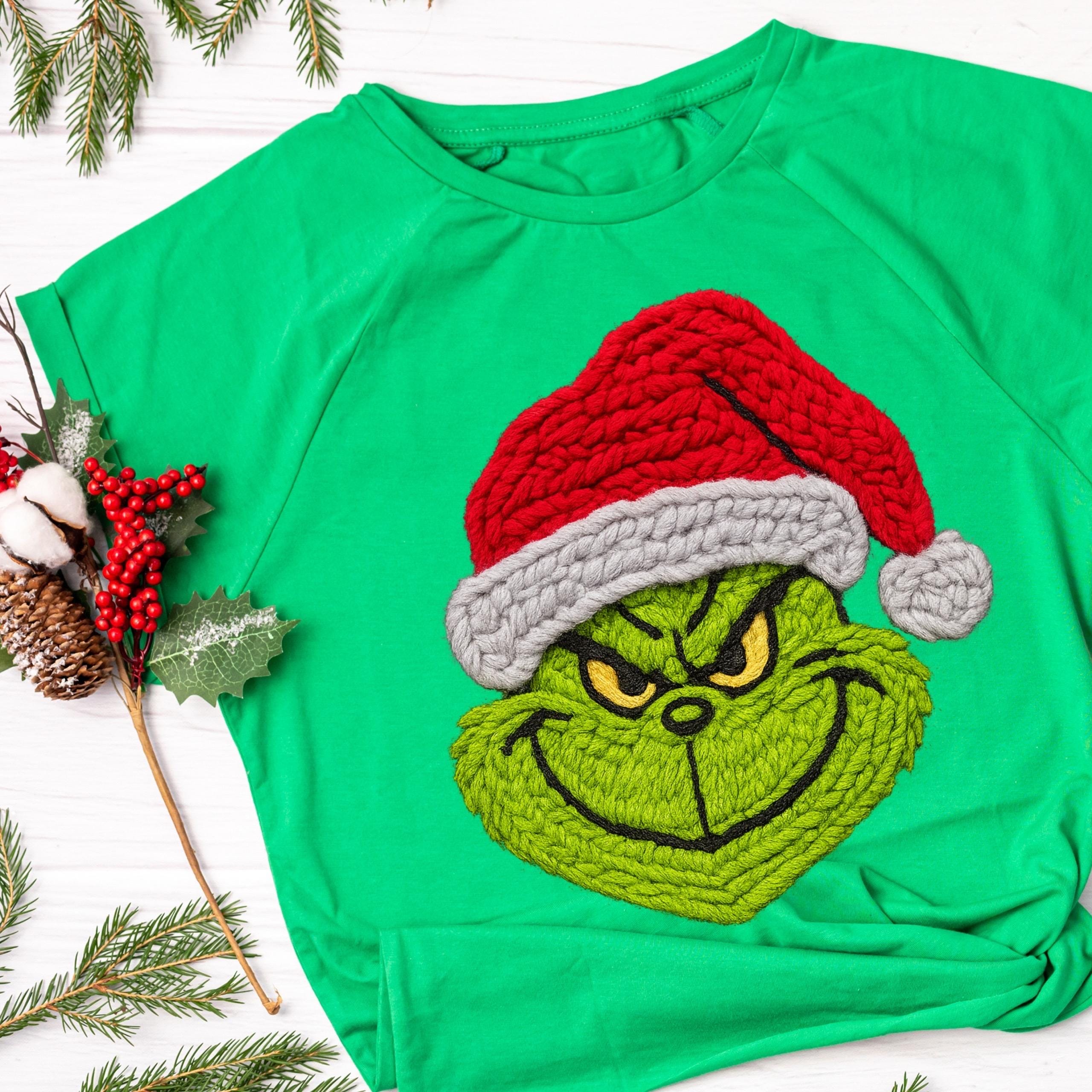 Grinch Crochet PNG, Grinch in Festive PNG, Crochet Yarn Grinch Png ...