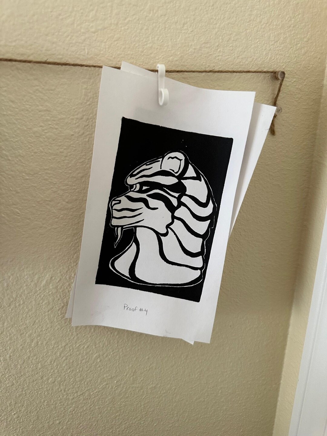 Hand Made Linocut Tiger Card Perfect for Birthday, Graduation, and ...