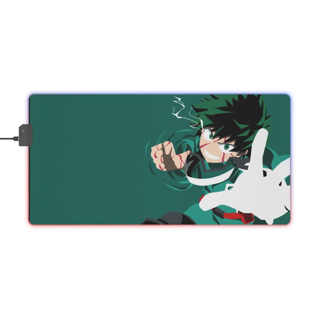 Izuku Midoriya My Hero Academia LED Gaming Mouse Pad - Etsy