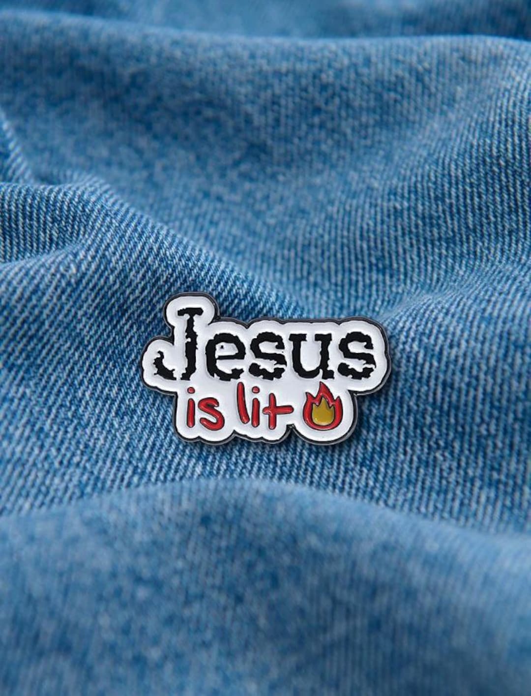 Jesus is Lit Enamel Pin Christianity Religion Pins - Etsy