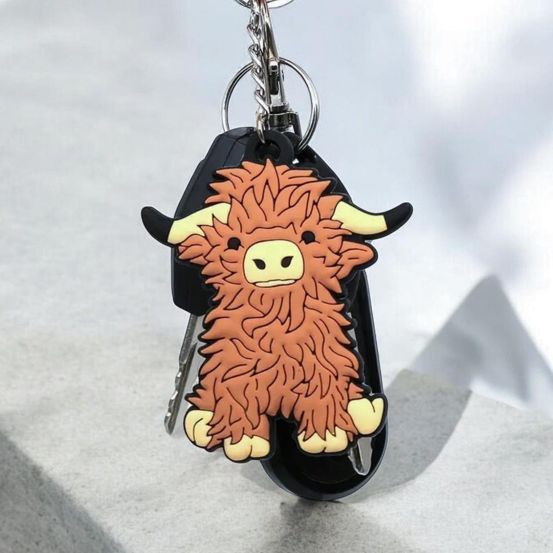 Cute Bison Key Chain, Bison Bag Chain, Sweet Bison Birthday Gift Adult ...