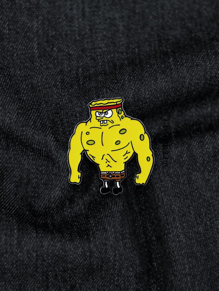 Buff Sponge Bodybuilder Enamel Pin Workout Gym Fitness Pins - Etsy
