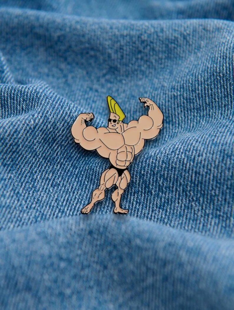Chad Bodybuilder Cartoon Enamel Pin Gym Body Funny Friends Pins - Etsy