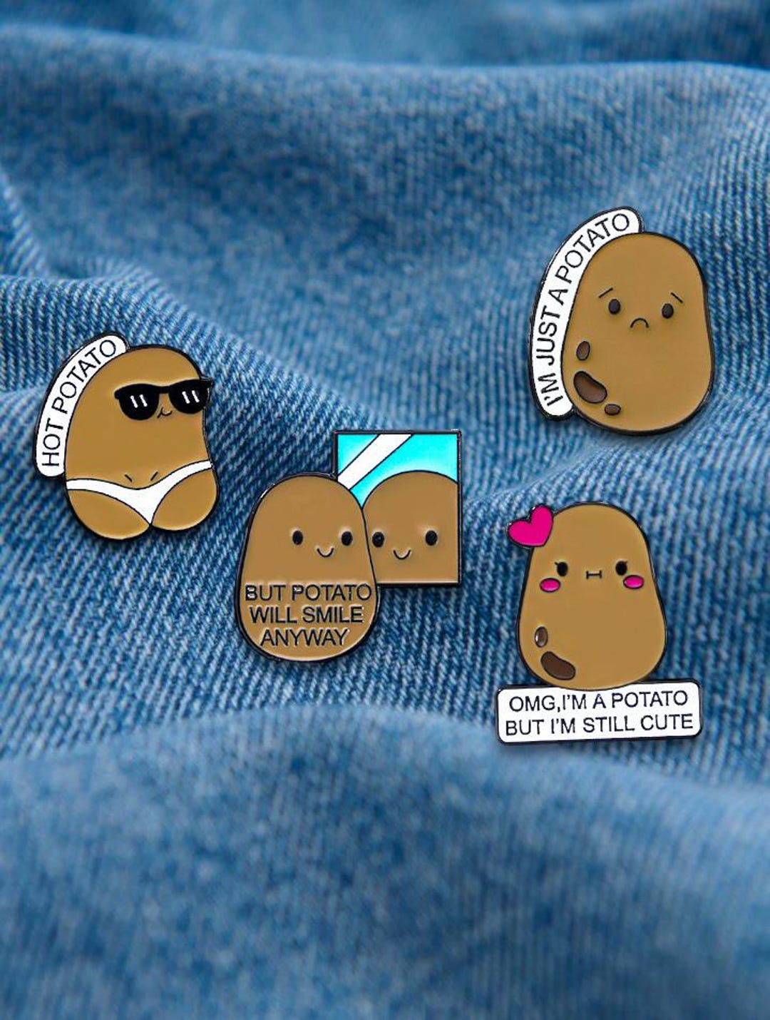 Cute Potato Enamel Pin Funny Vegetable Potatoes Pins for Backpacks - Etsy