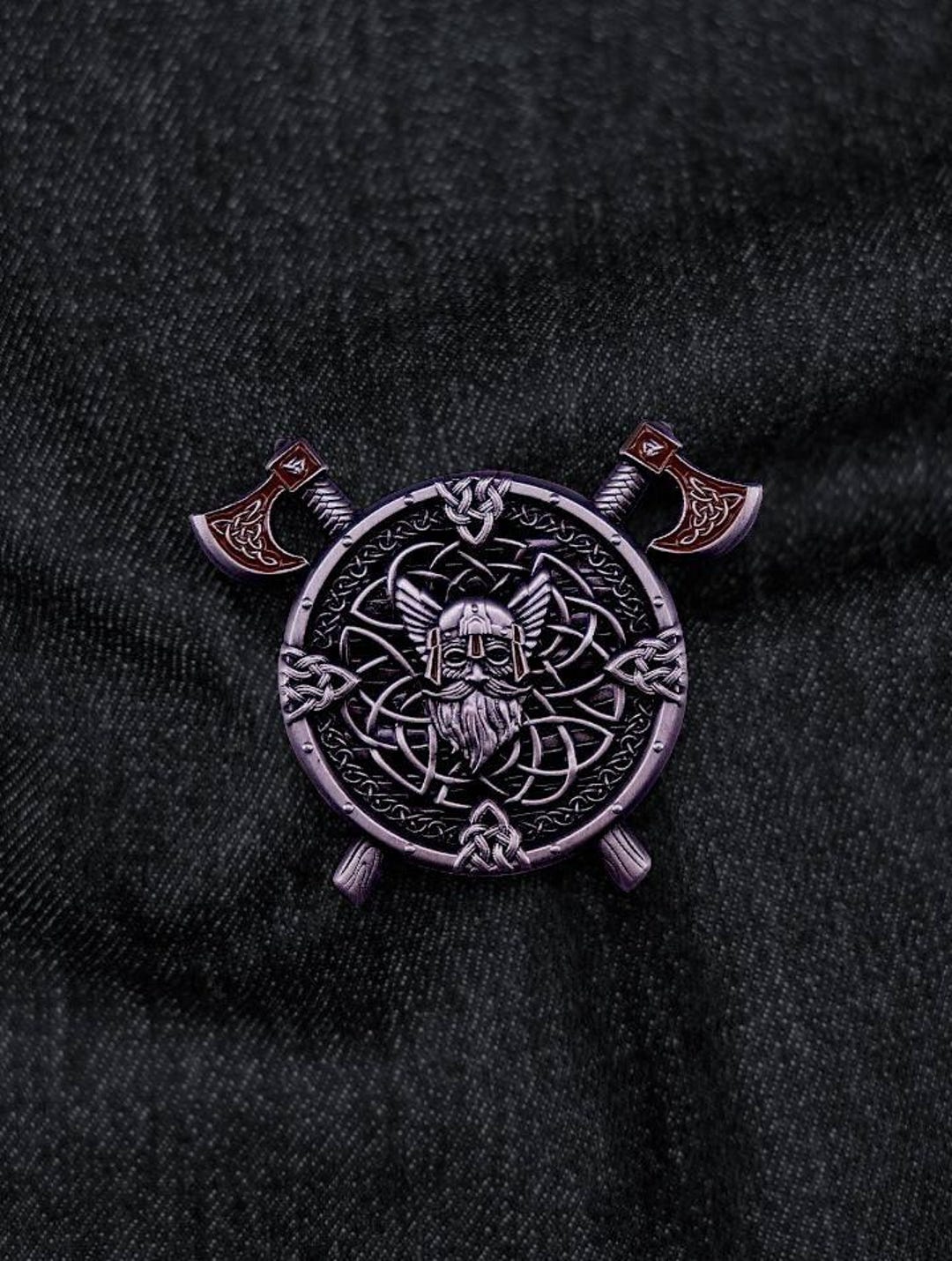 Viking Shield Enamel Pin Vikings Gift Pins - Etsy