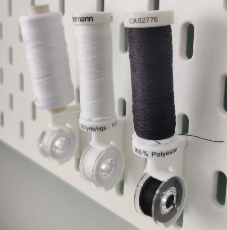 Bobbin and Thread Holder for IKEA SKÅDIS Pegboard – Sewing Organizer ...
