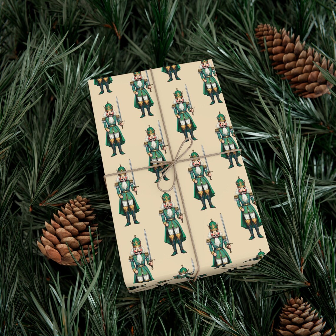 Regal Nutcracker Christmas Wrapping Paper Holiday Gift Wrap With ...