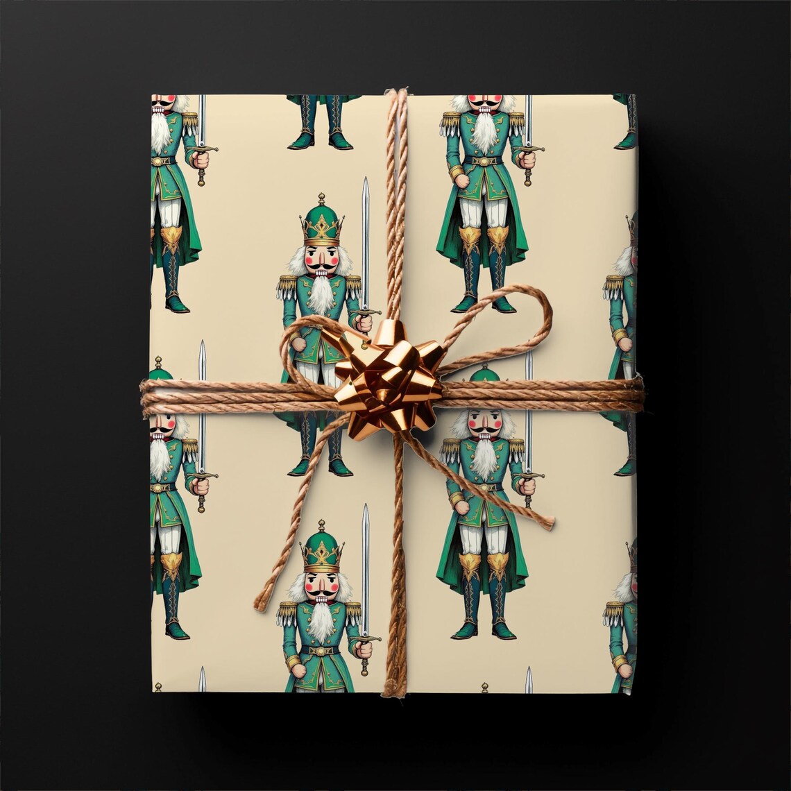 Regal Nutcracker Christmas Wrapping Paper Holiday Gift Wrap With ...