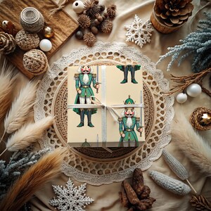 Regal Nutcracker Christmas Wrapping Paper Holiday Gift Wrap With ...