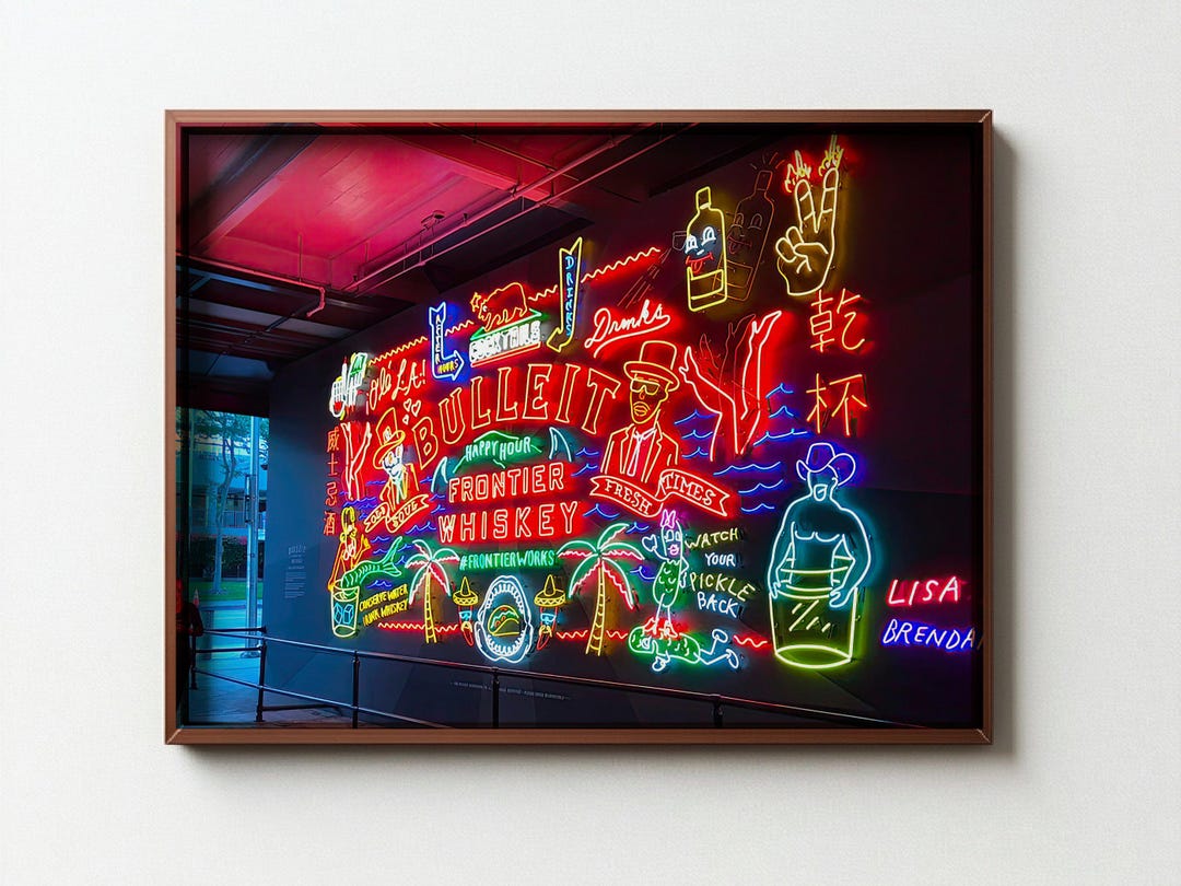 Neon Sign Digital Download Art, Horizontal Printable Wall Art, Home ...