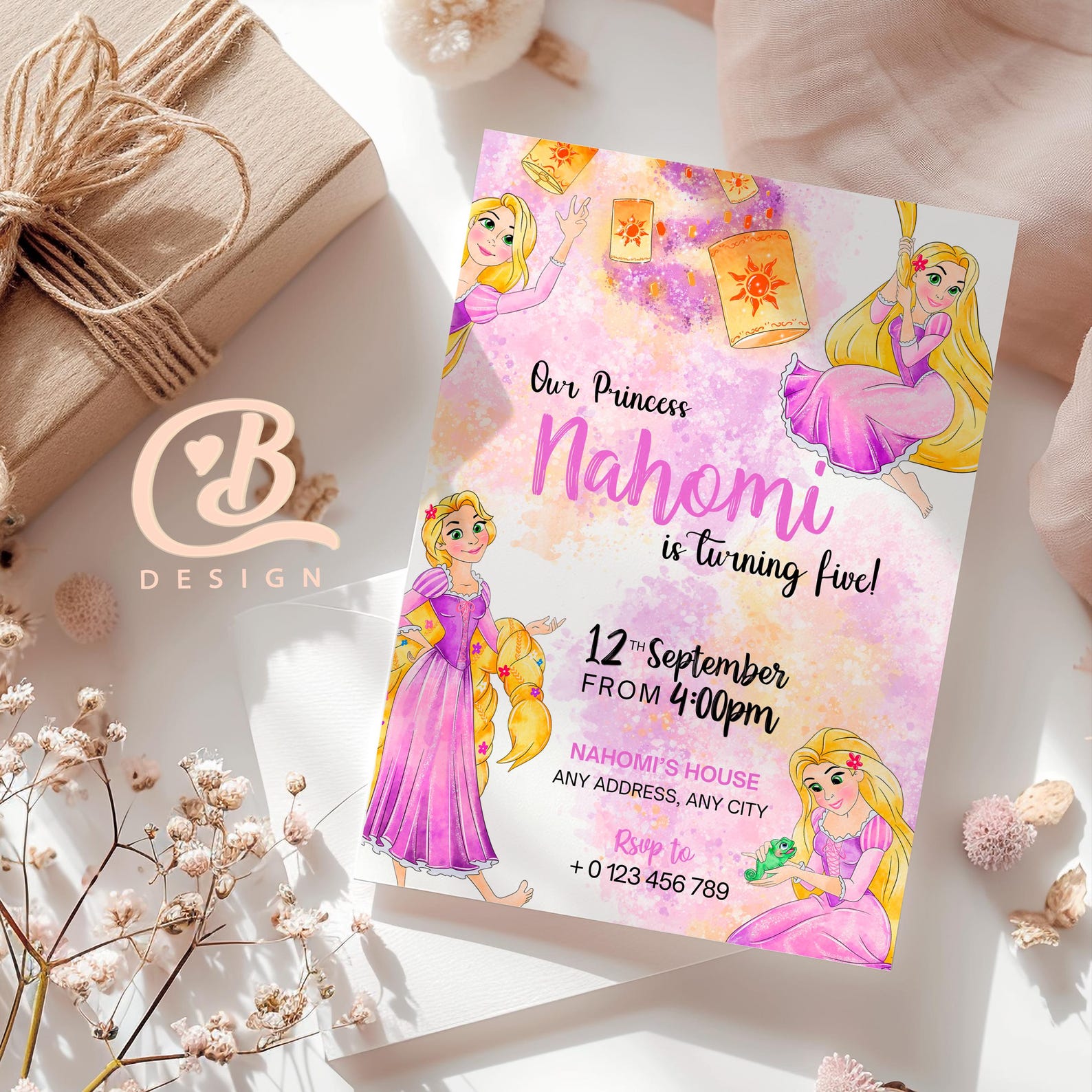 Tangled Birthday Invitation/ Tangled Invitation / Tangled Birthday ...