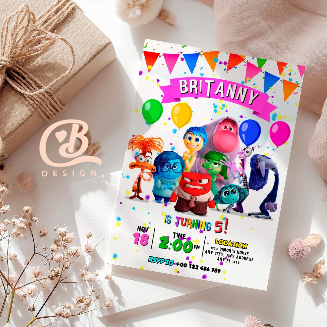 Inside Out Birthday Invitation/ Inside Out Invitation /birthday Party ...
