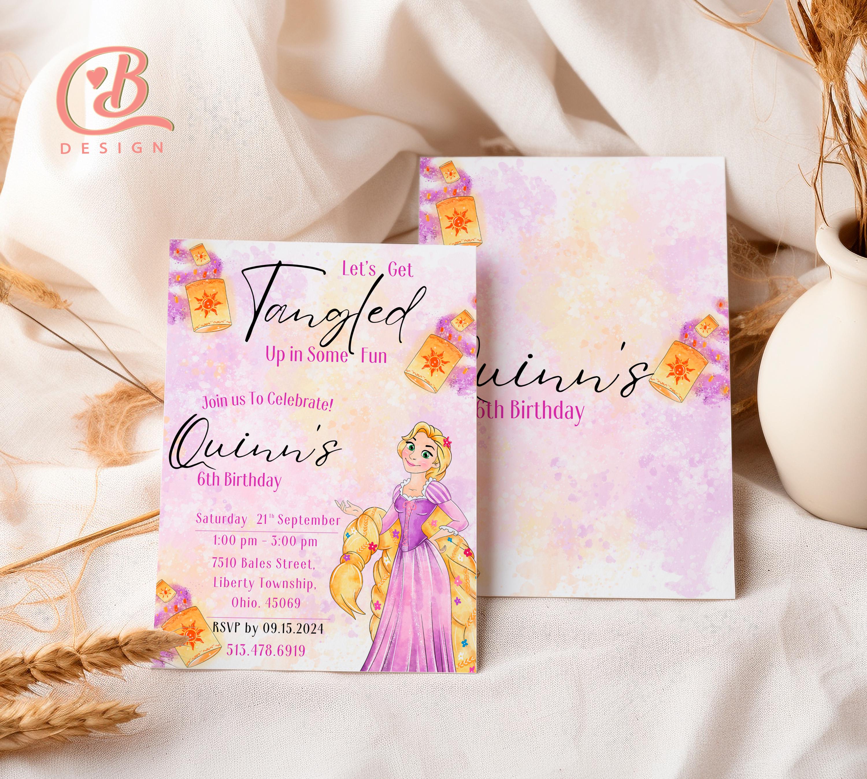 Tangled Birthday Invitation/ Tangled Invitation / Tangled Birthday ...