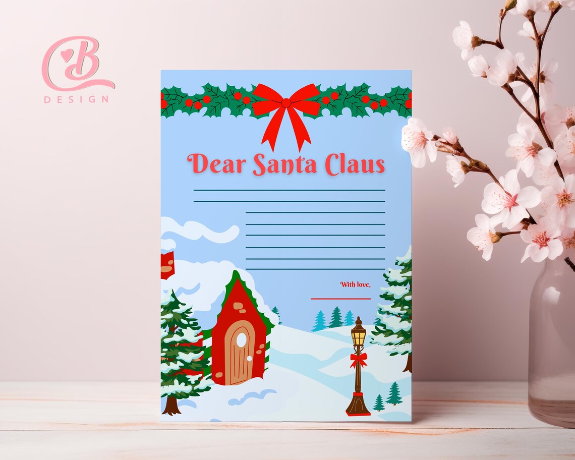 Christmas Wish List Printable, Letter to Santa, Christmas Printable for ...