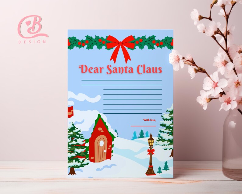 Christmas Wish List Printable, Letter to Santa, Christmas Printable for ...
