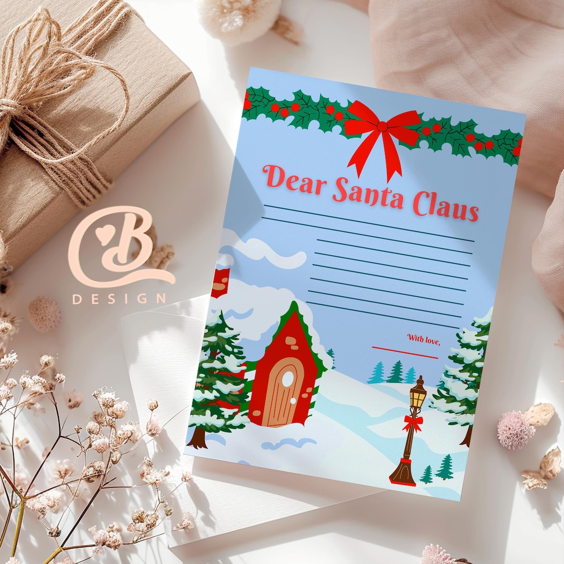 Christmas Wish List Printable, Letter to Santa, Christmas Printable for ...