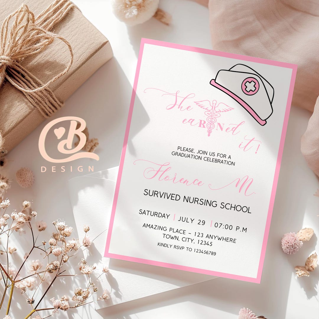 Nurse Graduation Party Invitation, She's Ready to Call the Shots ...