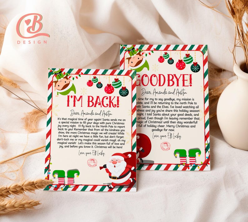 Editable Elf Letter, Elf Arrival Letter, Elf Return Letter, Elf Return ...