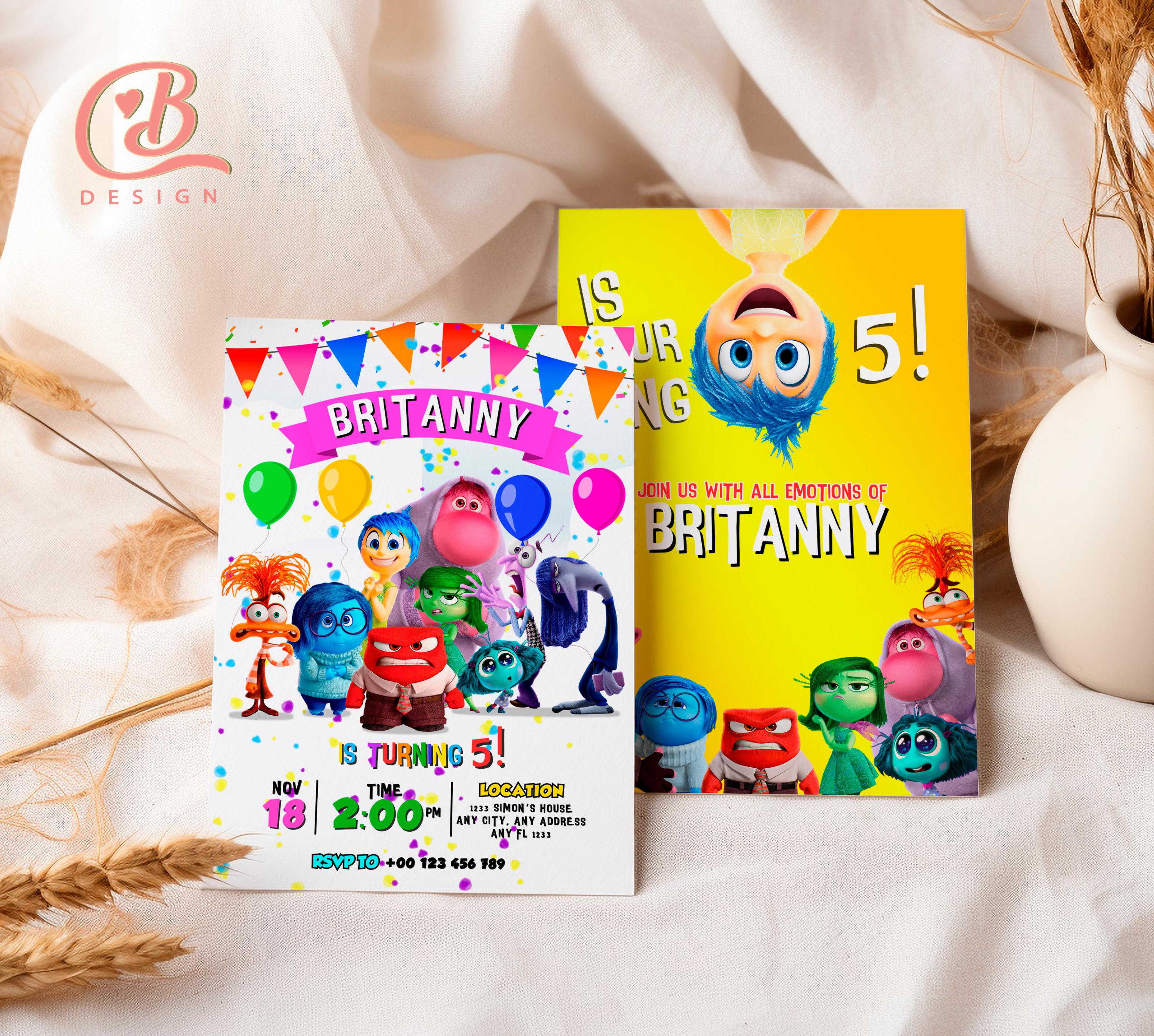 Inside Out Birthday Invitation/ Inside Out Invitation /birthday Party ...