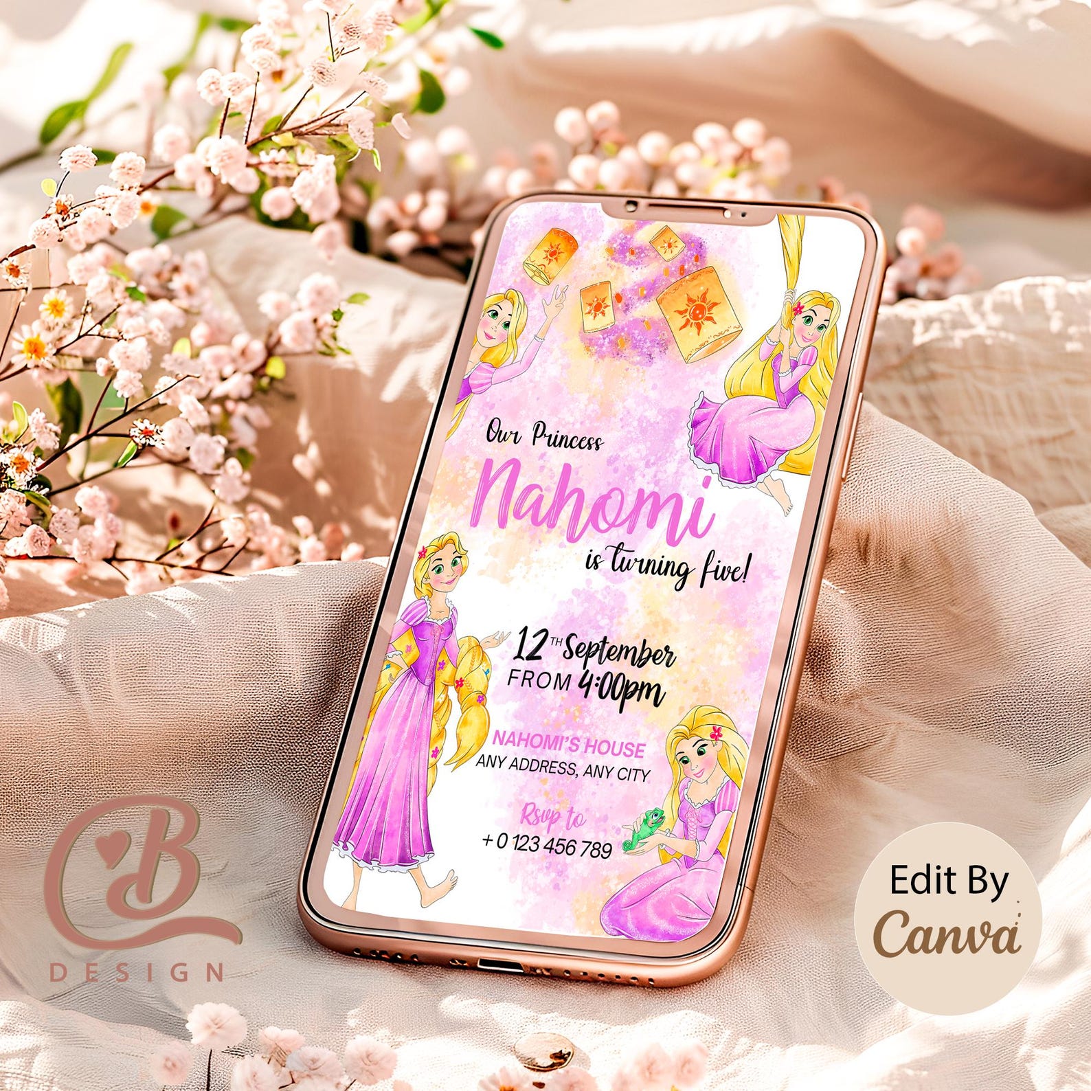 Tangled Birthday Invitation/ Tangled Invitation / Tangled Birthday ...