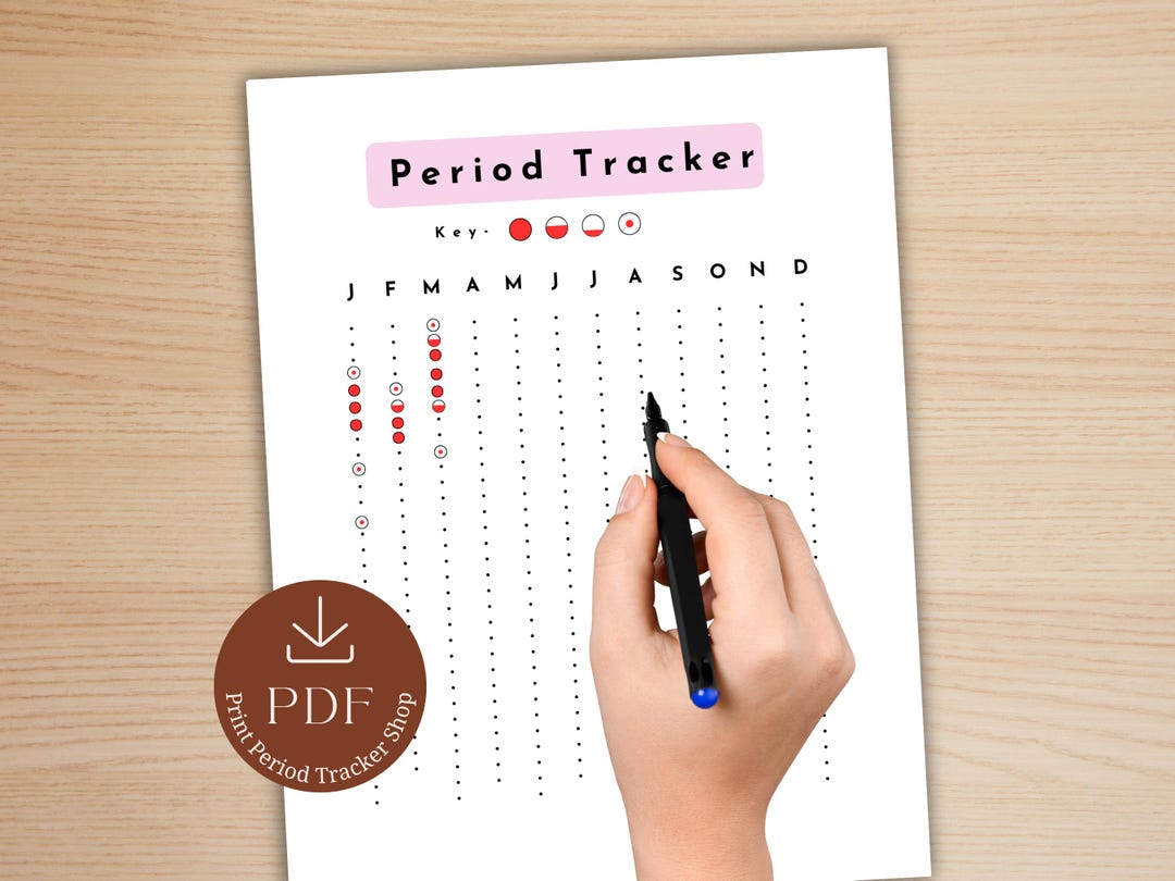 Printable Period Tracker, Cycle Tracker, Menstrual Tracker, Fertility ...