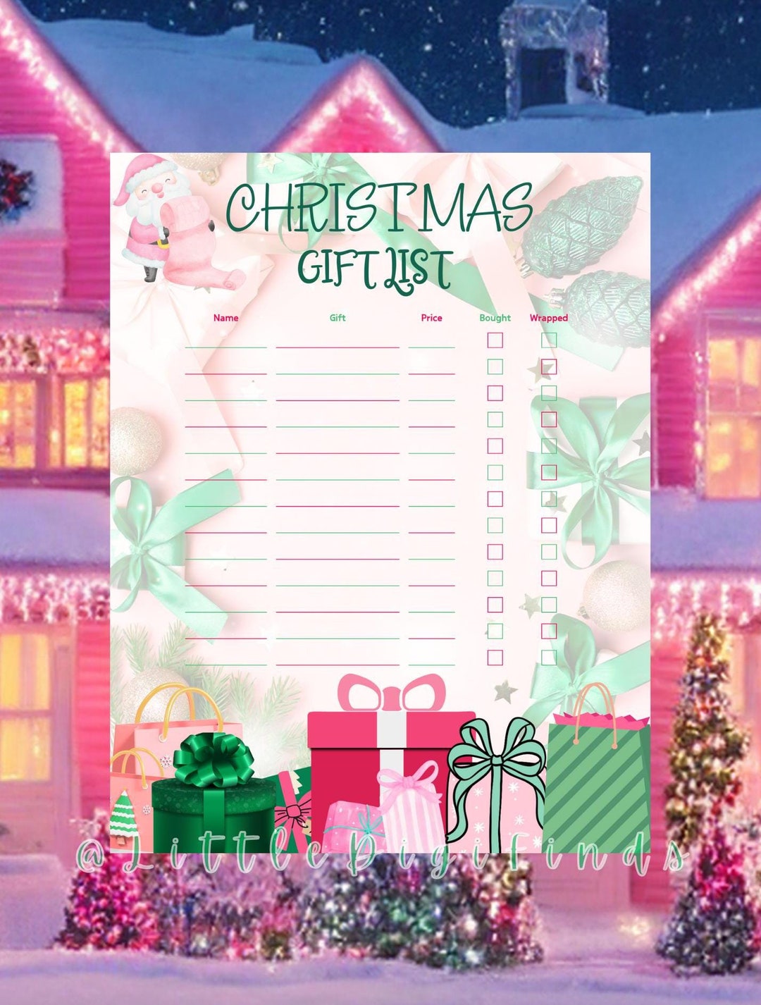 Christmas Gift List | Holiday Planner | Christmas Planner | Christmas ...