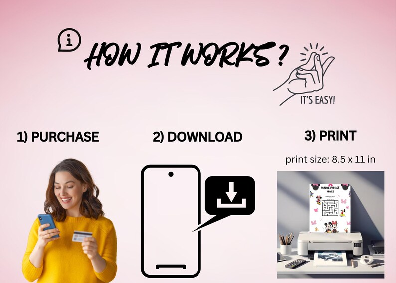 Minnie Mouse Printable Maze Puzzle School & Learning Worksheet Girly ...