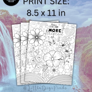 Printable Mindfulness Coloring Page | Calming Activity | Self Care ...