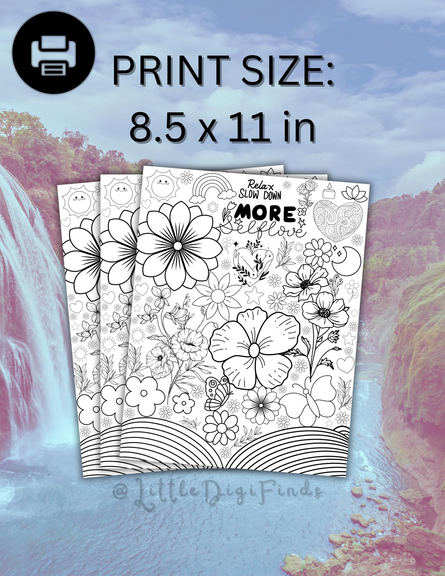 Printable Mindfulness Coloring Page | Calming Activity | Self Care ...