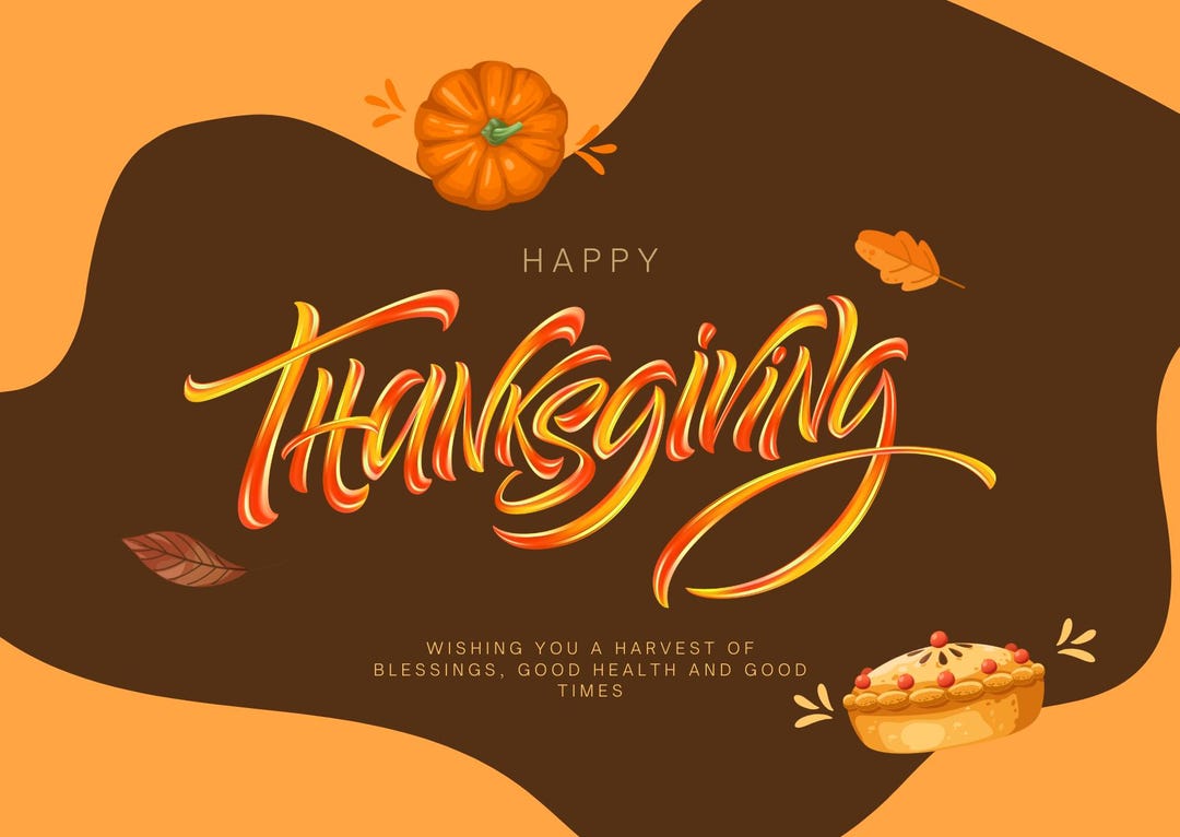 Happy Thanksgiving Card Digital - Etsy