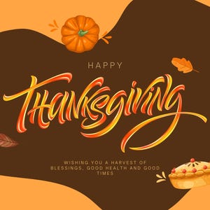 Happy Thanksgiving Card Digital - Etsy