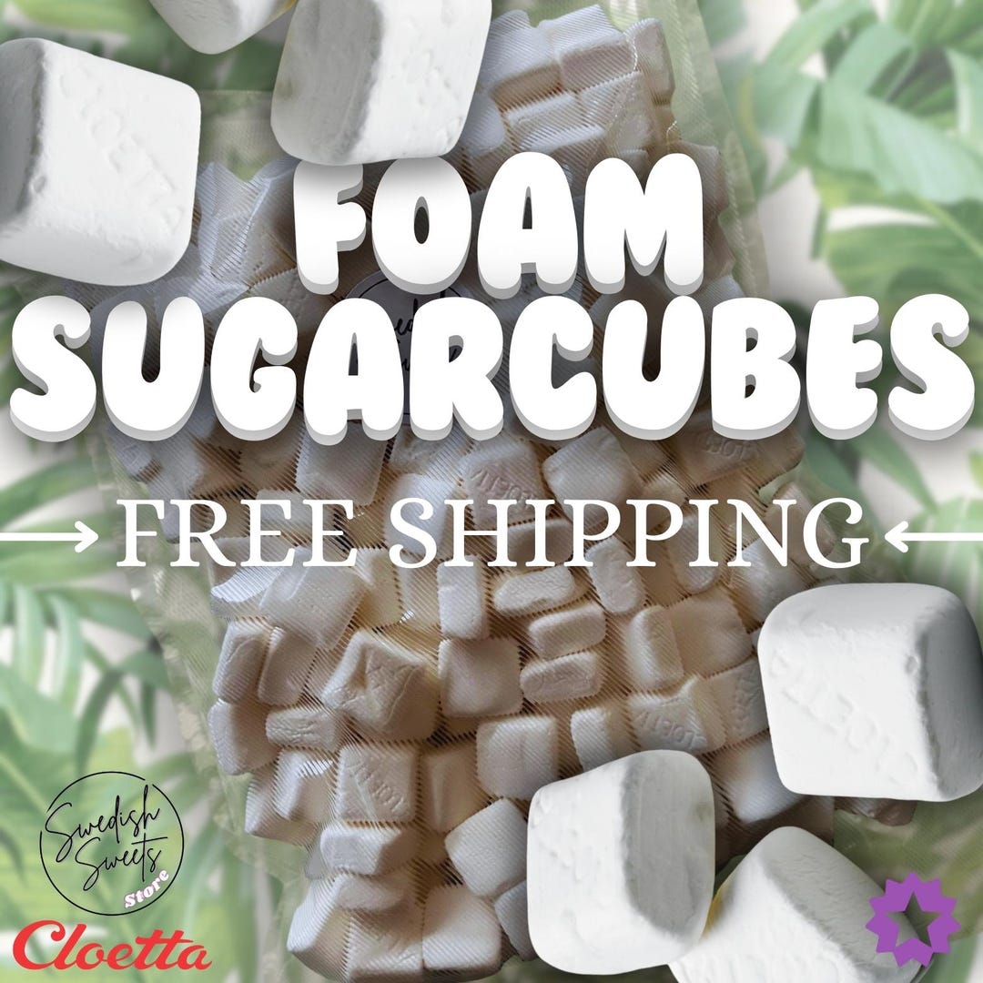 Cloetta Foam Sugar Cubes: Fresh Swedish Candy - Etsy