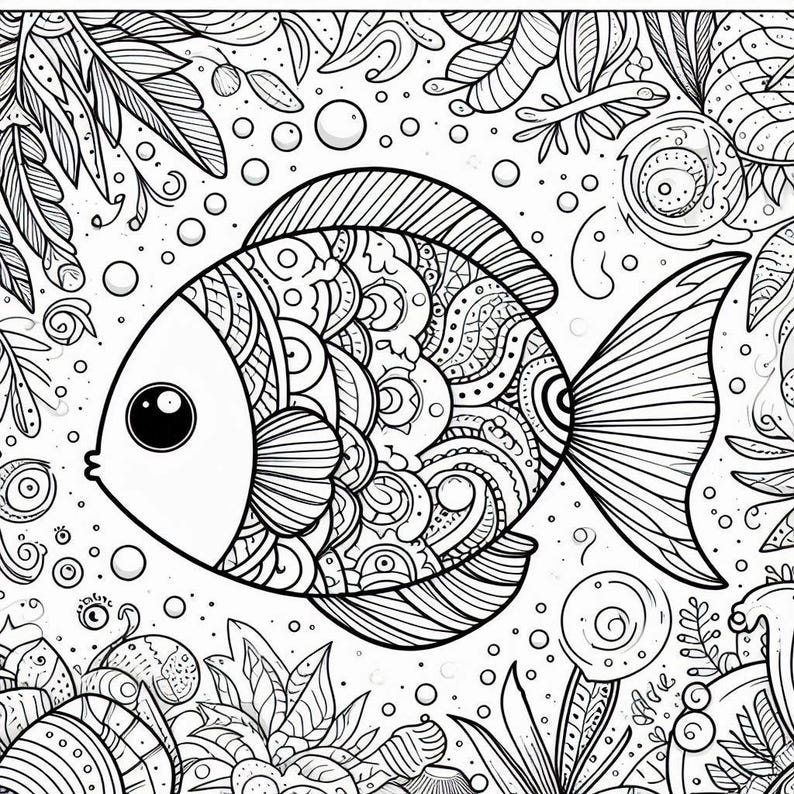 Coloring Book for All Ages | Digital Download | 10 Pages | Cute and ...