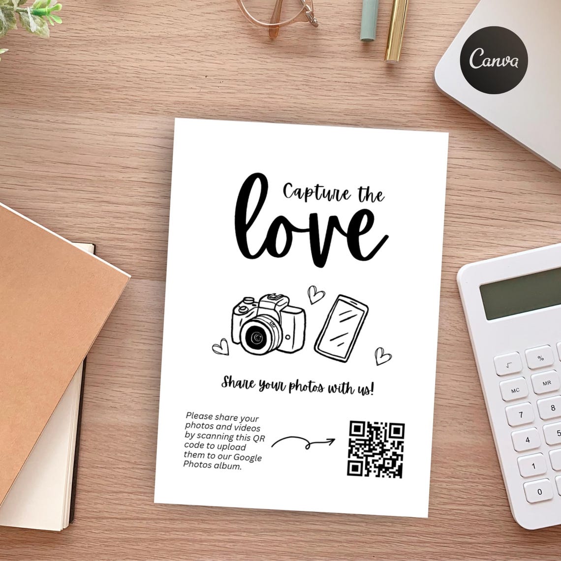 Wedding Photo Scavenger Hunt, Editable Game Card, QR Code Canva ...