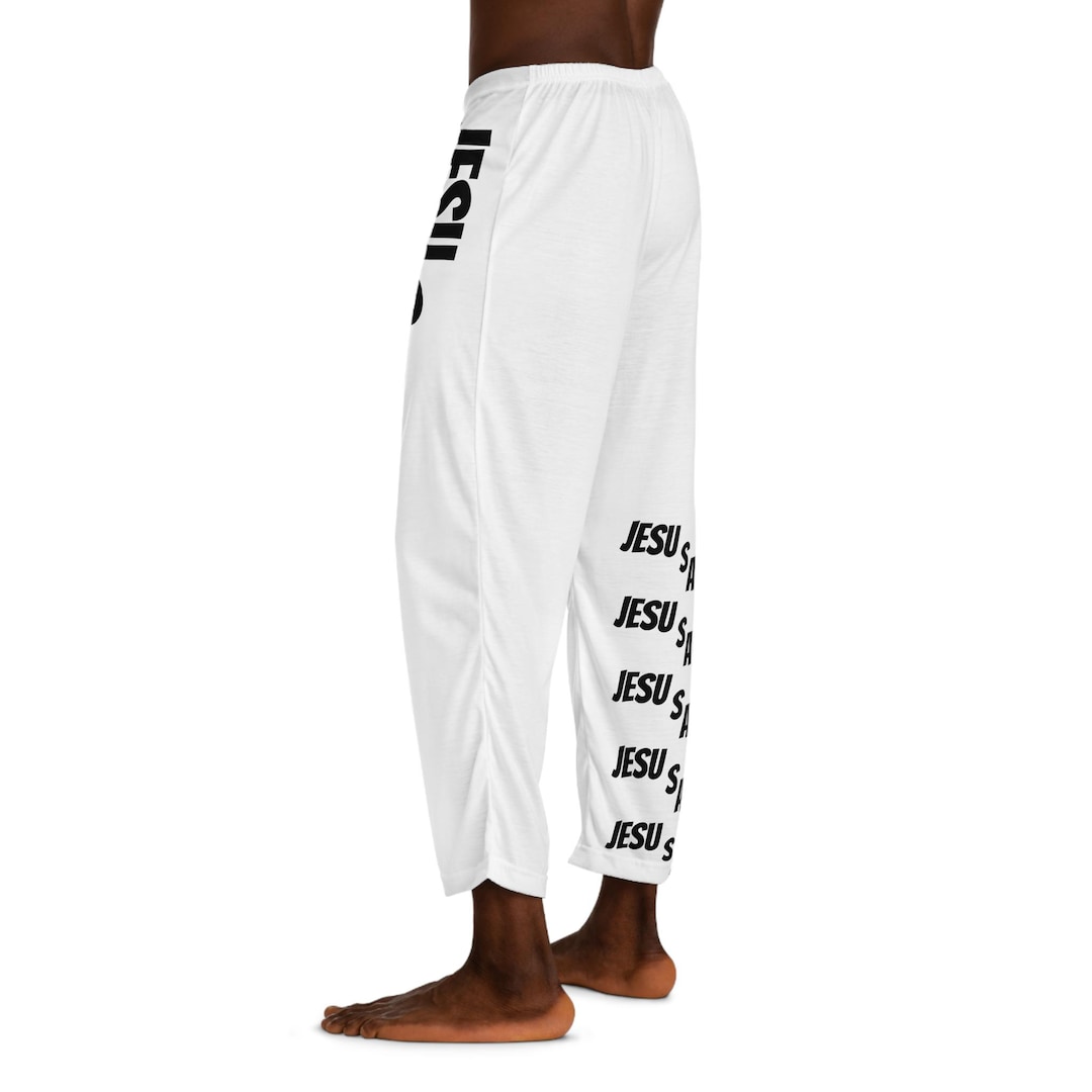 Faith Men's Pajama Pants With Jesus Saves Design, Comfortable Lounge ...
