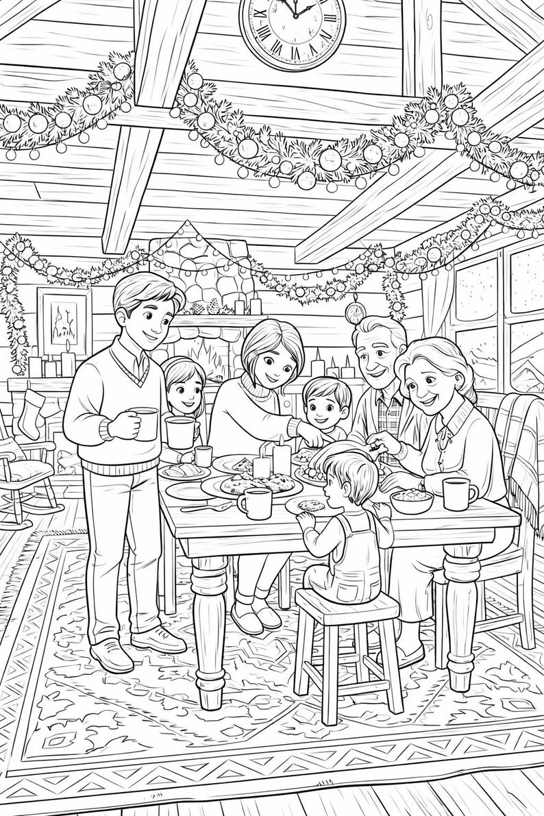 10 Cozy Christmas Coloring Pages – Magical Holiday Scenes for Kids ...