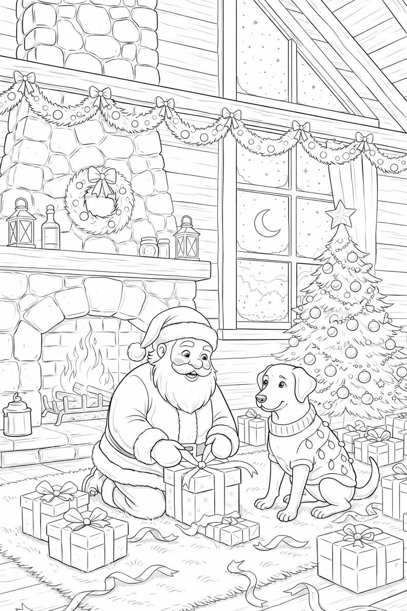 10 Cozy Christmas Coloring Pages – Magical Holiday Scenes for Kids ...