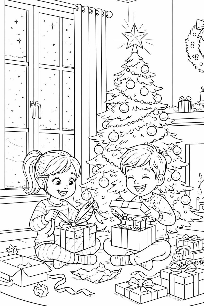 10 Cozy Christmas Coloring Pages – Magical Holiday Scenes for Kids ...