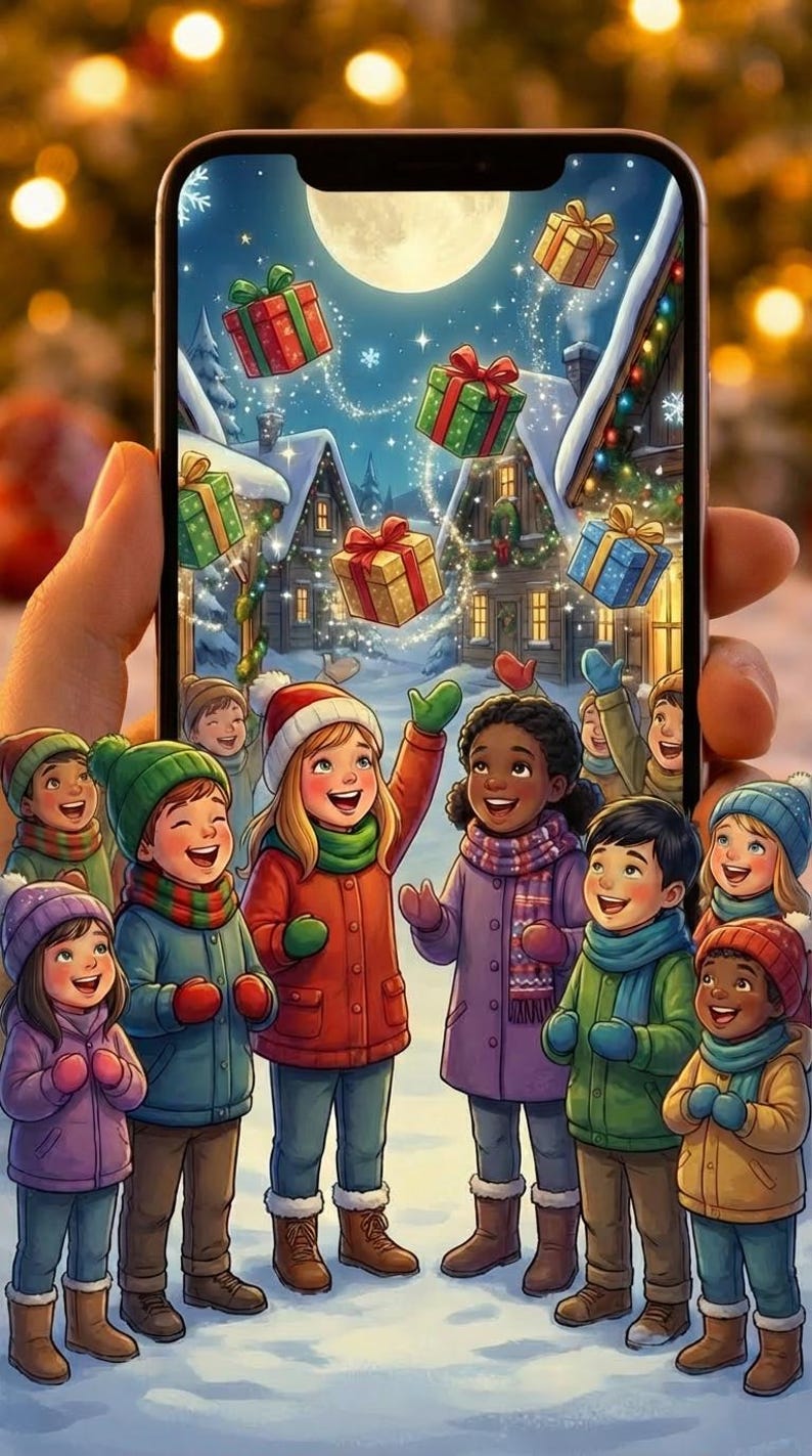 Animated Christmas Video Card for Kids – Holiday Greeting With Music - Etsy