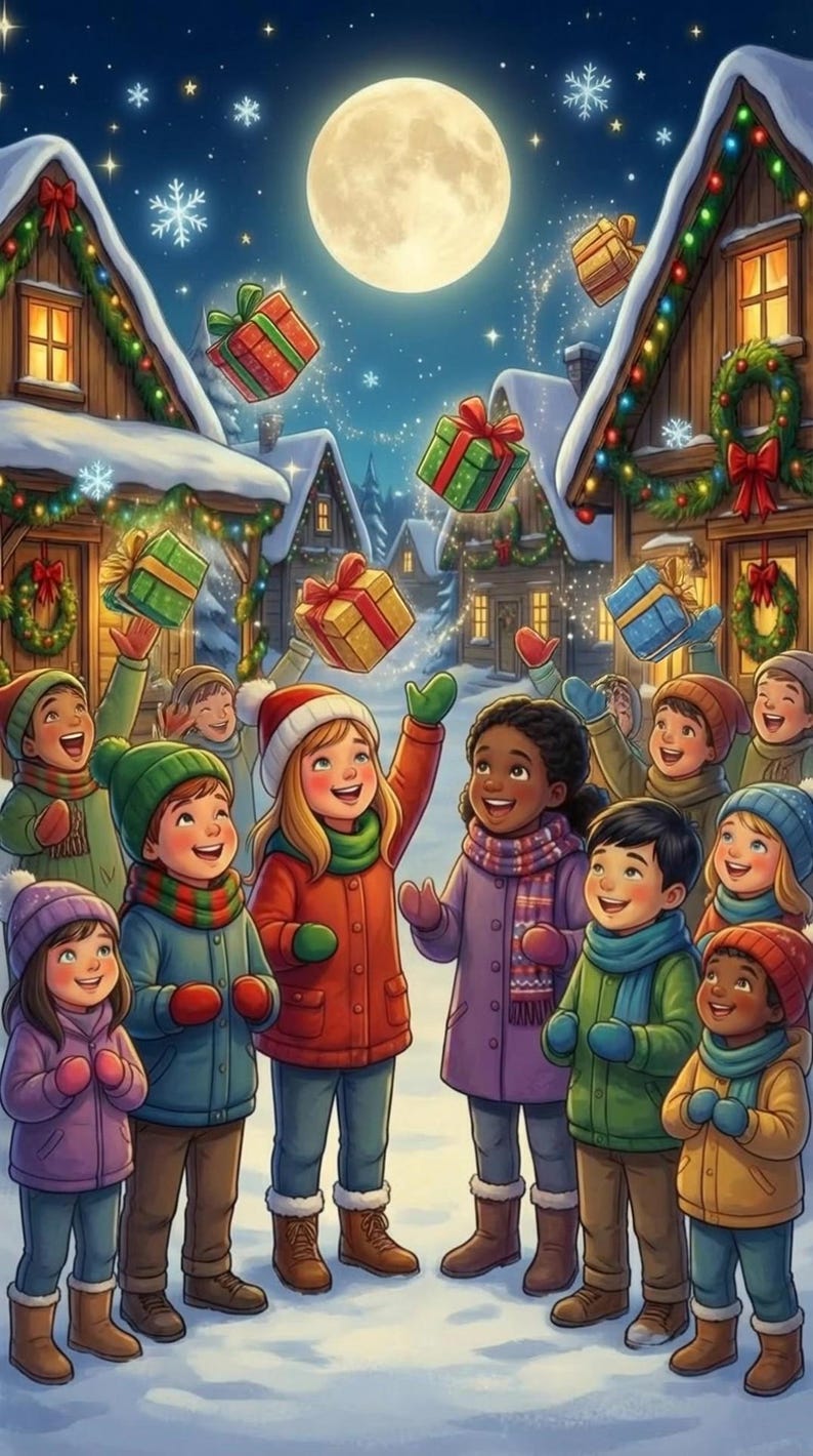 Animated Christmas Video Card for Kids – Holiday Greeting With Music - Etsy