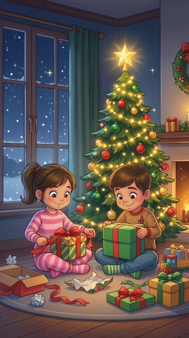 Animated Christmas Video Card for Kids – Holiday Greeting With Music - Etsy