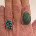 Large Turquoise Signed M Begay Ring Organic Teardrop Stone Silver Brown ...