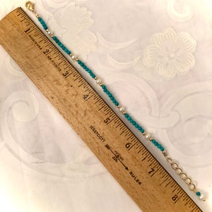 Tiny Real Turquoise 3mm Gem Bracelet AAA Quality 14K Gold Filled 3mm ...