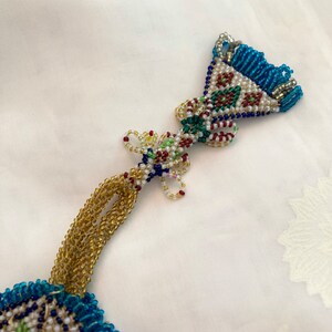Antique Pocket Hand Beaded Pocket Watch Pouch Seed Beads Turquoise ...