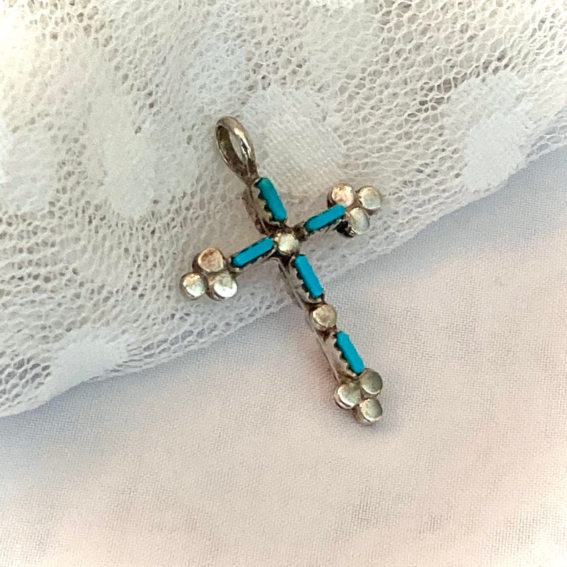 Reversible Faux Turquoise & Coral Cross Pendant Enamel Inlays - Etsy