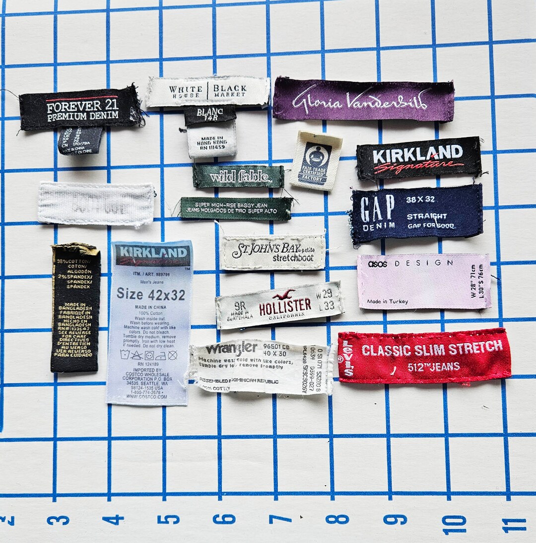 Reclaimed Blue Jean Labels for Crafting Genuine Jeans Labels Various ...
