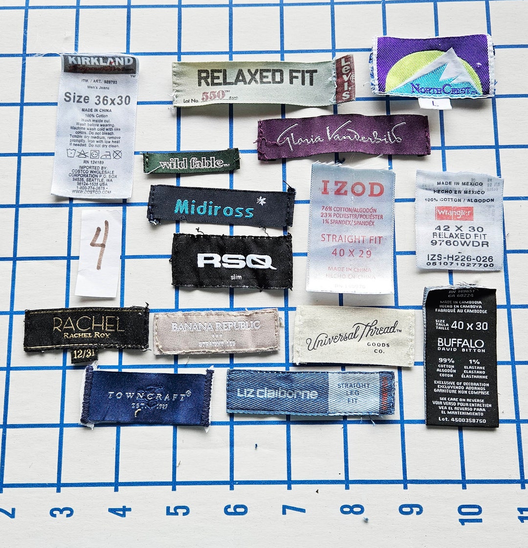 Reclaimed Blue Jean Labels for Crafting - Genuine Jeans Labels ...