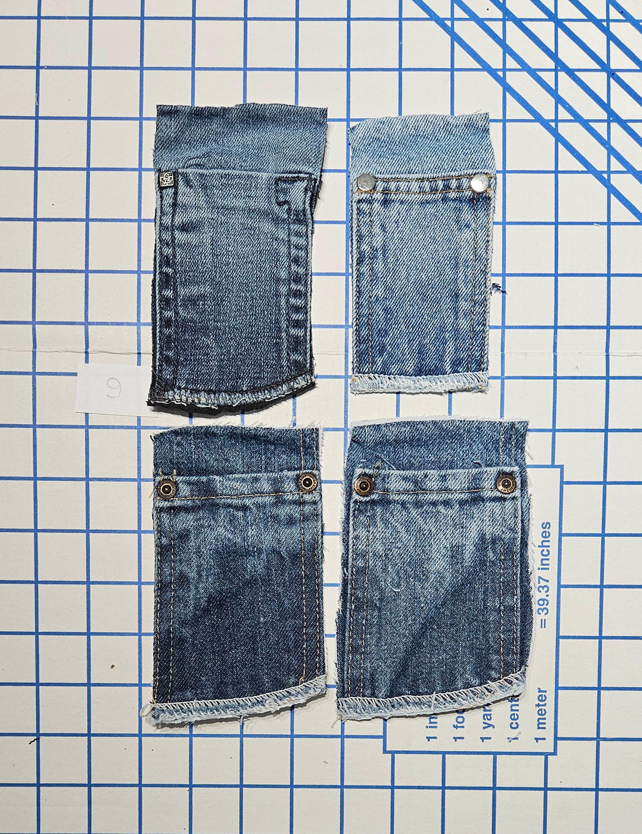 Recycled Denim Jeans Coin Pockets – Set of 4, Crafting Supplies - Etsy