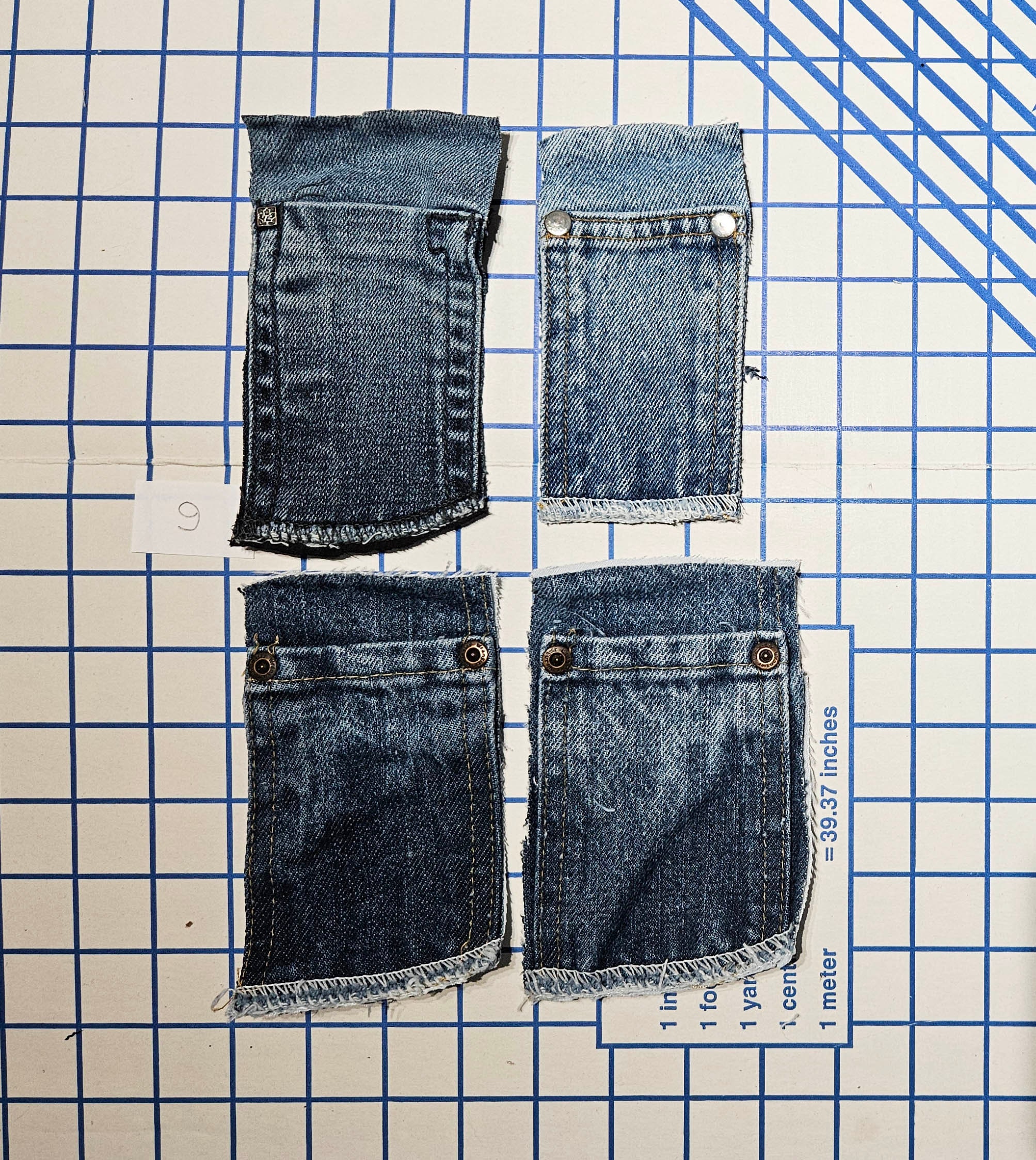 Recycled Denim Jeans Coin Pockets – Set of 4, Crafting Supplies - Etsy